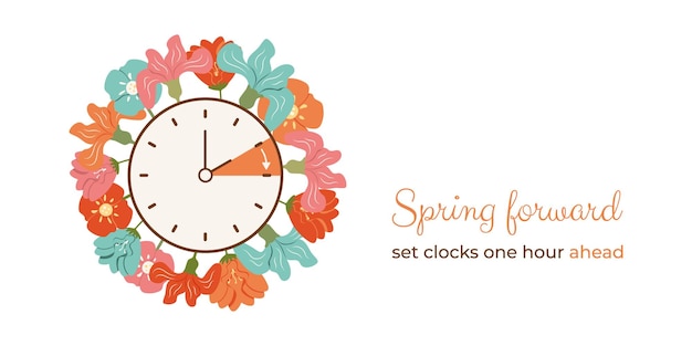 Vibrant Floral Clock Marks Spring Forward Time Change | Jiffy Designs