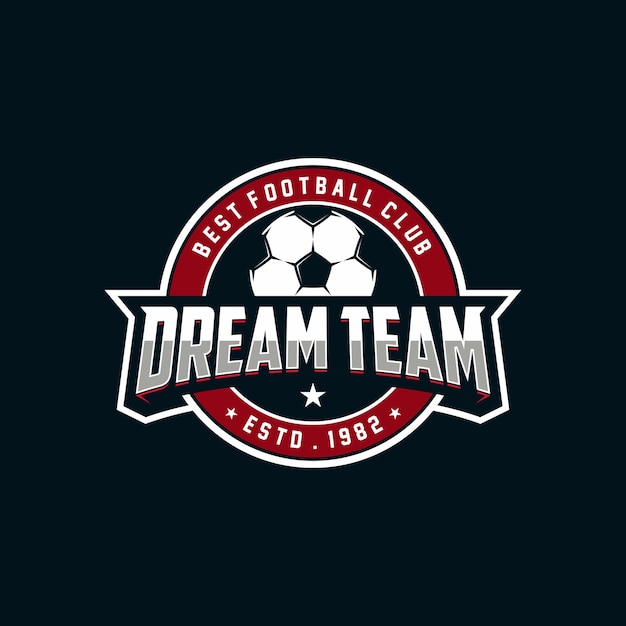 Vintage Soccer Club Dream Team Logo Design | Jiffy Designs