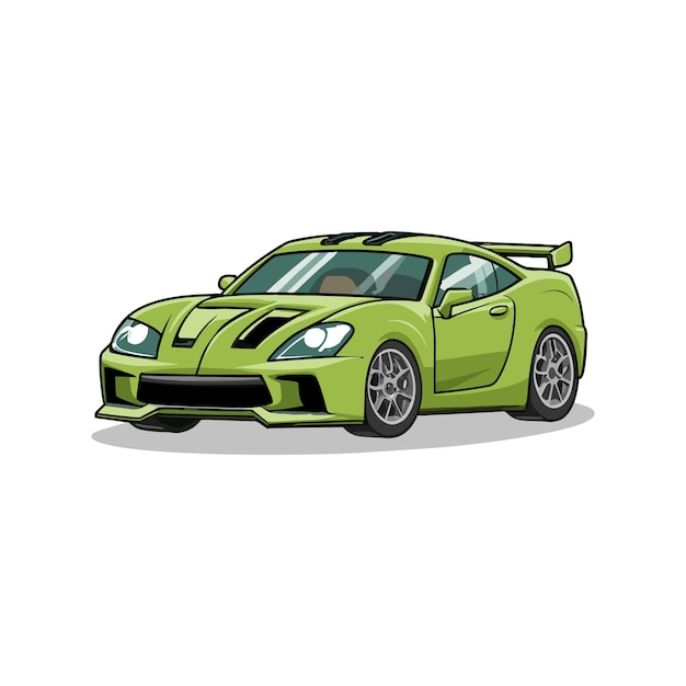Sleek and Powerful Green Sports Car Showcases Dynamic Design | Jiffy ...