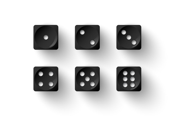 Minimalist Black Dice Collection Showcasing Visual Diversity | Jiffy ...