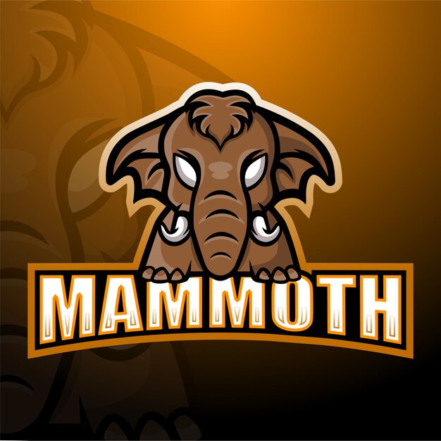 Fierce Mammoth Mascot Logo with Bold Typography | Jiffy Designs