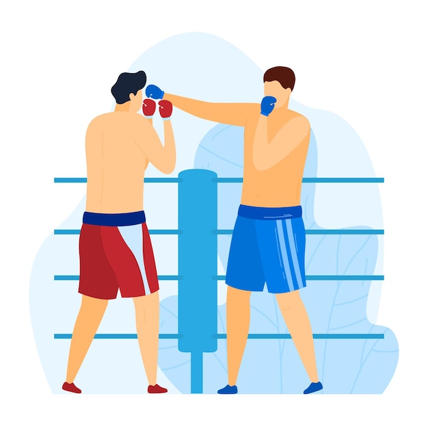Two Boxers Sparring in the Ring | Jiffy Designs