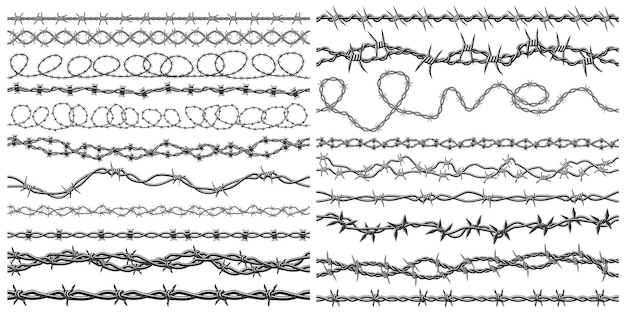 Diverse Collection of Barbed Wire Patterns and Textures | Jiffy Designs