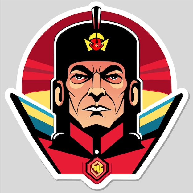 Iconic Sci-Fi Warrior Leader in Striking Retro Illustration | Jiffy Designs
