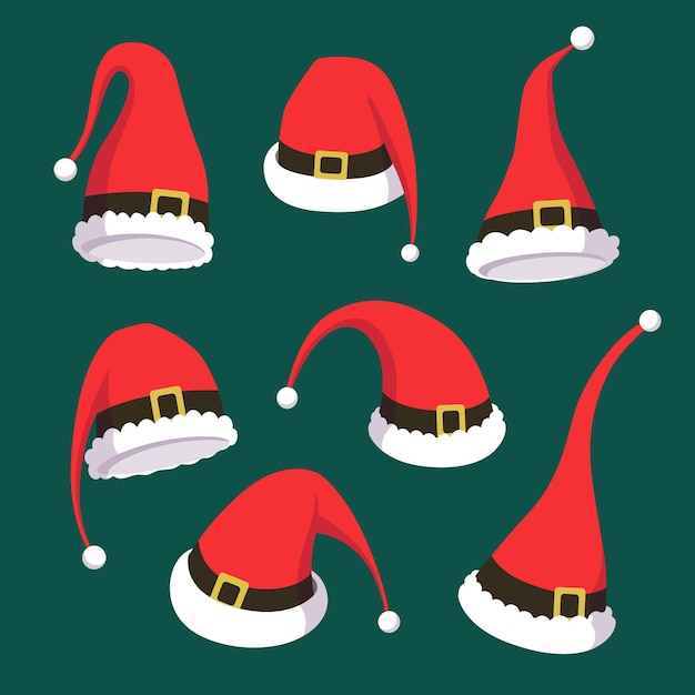 Whimsical Collection of Festive Santa Hats in Vibrant Red | Jiffy Designs