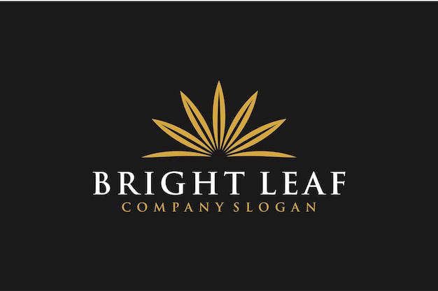 Elegant Golden Leaf Logo for Premium Branding | Jiffy Designs
