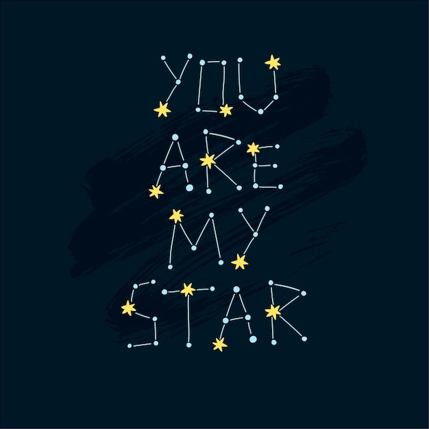 Starry Night Sky Constellation of Inspiring Words | Jiffy Designs