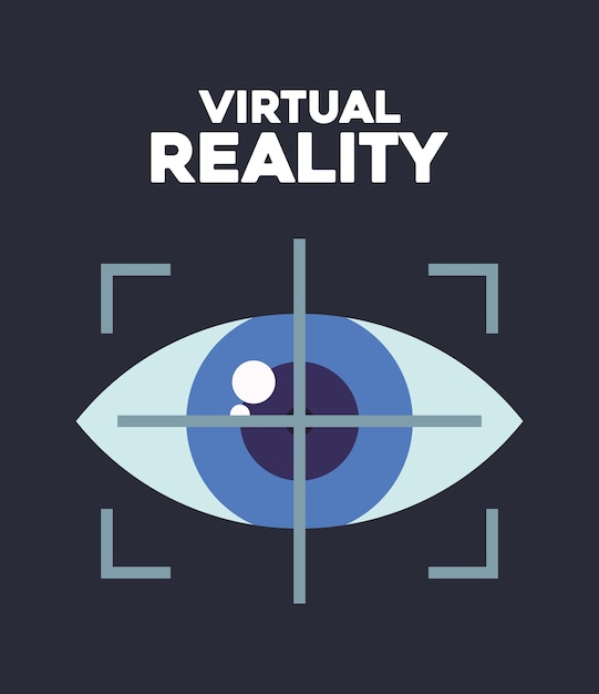 Futuristic Eye Design with 'Virtual Reality' Text Illustration | Jiffy ...