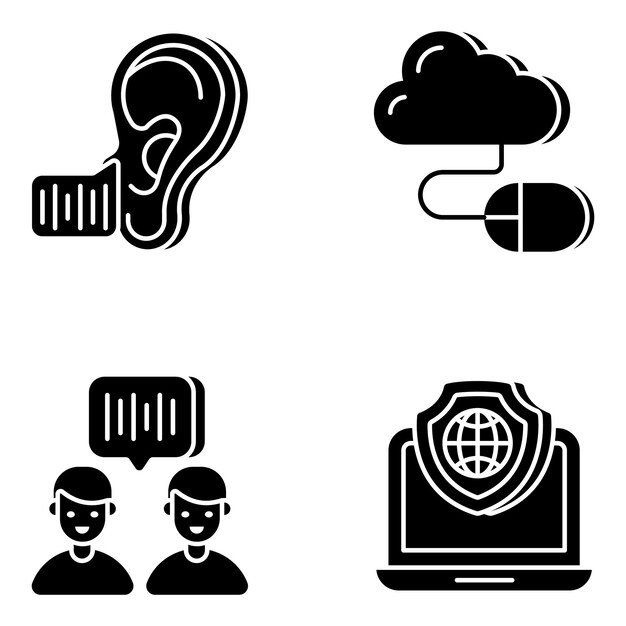Innovative Symbols Representing Modern Communication and Technology ...