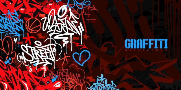 Vibrant Graffiti Wall with Bold Spray-Painted Designs and Text | Jiffy ...