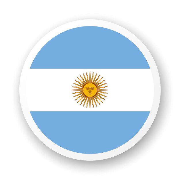 Vibrant Argentinian Flag with Radiant Sun Symbol | Jiffy Designs