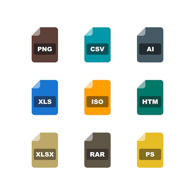 Diverse File Format Icons: A Visual Representation of Data Types ...