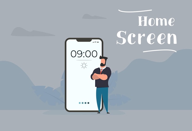 Serene Mobile Home Screen with Cloudy Mountain Landscape | Jiffy Designs