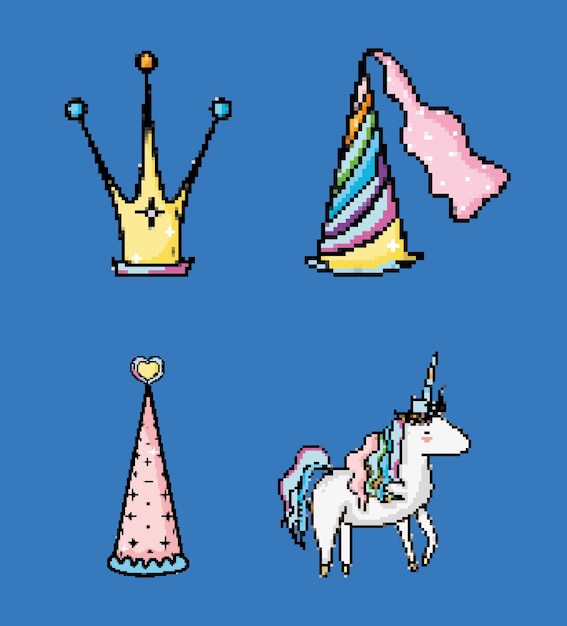 Vibrant Pixel Art Party Essentials Collection | Jiffy Designs