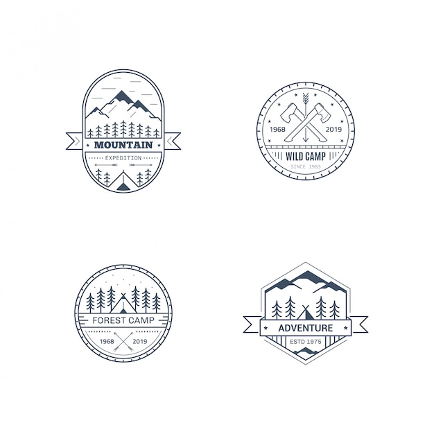 Captivating Collection of Outdoor Adventure Emblems and Badges | Jiffy ...