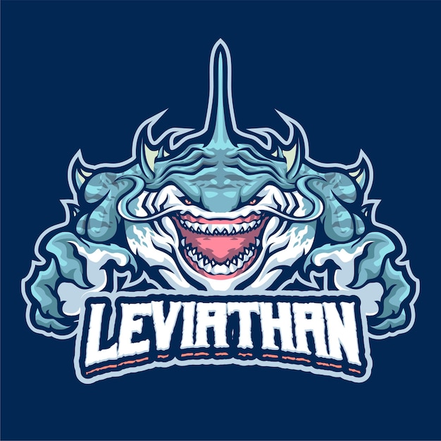 Fierce Leviathan: Mythical Sea Monster Mascot Design | Jiffy Designs