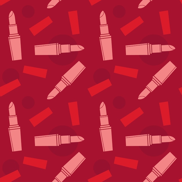 Vibrant Lipstick Pattern in Shades of Red | Jiffy Designs