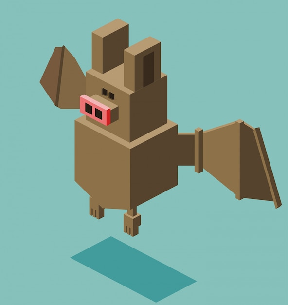 Whimsical Cardboard Bat Soaring in Minimalist Landscape | Jiffy Designs