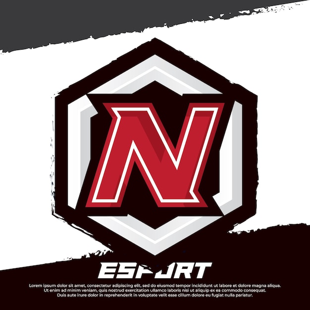 Striking Hexagonal Esport Logo with Bold 'N' Emblem | Jiffy Designs