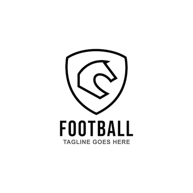 Sleek and Powerful Football Team Shield Logo | Jiffy Designs