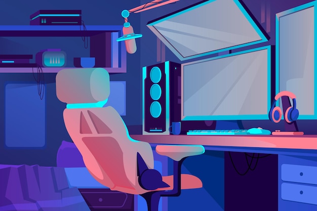 Vibrant Gaming Workstation with Futuristic Decor | Jiffy Designs