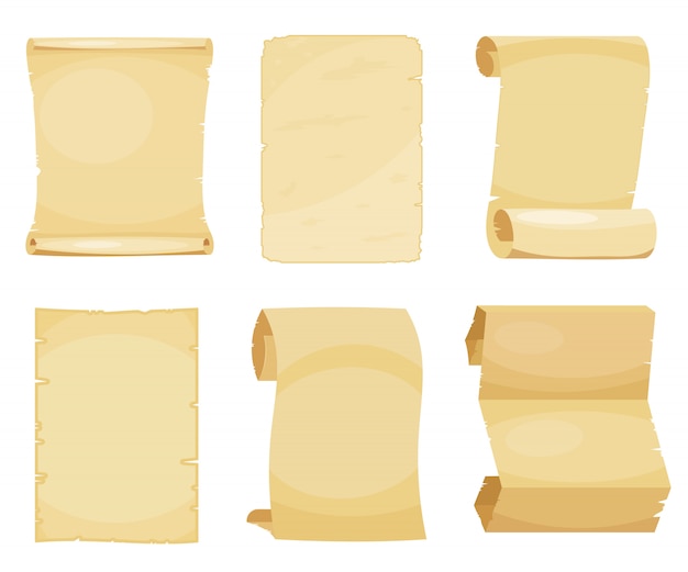 Vintage Parchment Scrolls with Curled Edges and Texture | Jiffy Designs