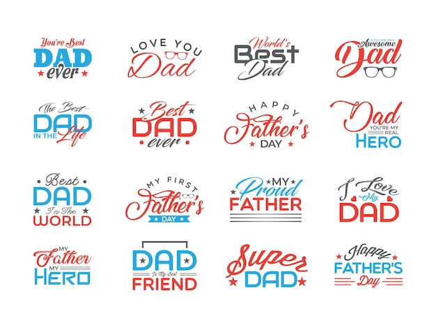 Diverse Father's Day Themed Typographic Designs and Illustrations ...