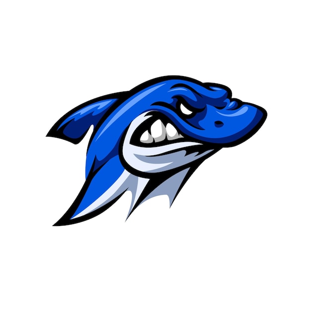 Fierce and Ferocious Blue Shark Mascot Icon | Jiffy Designs