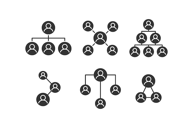 Interconnected People Icons Depicting Organizational Structure | Jiffy ...