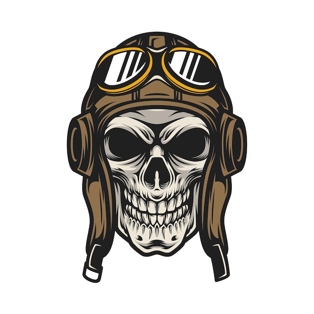Fearless Aviator Skull: A Striking Emblem of Daring Adventure | Jiffy ...