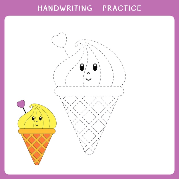 Delightful Handwriting Practice with Whimsical Ice Cream Cones | Jiffy ...