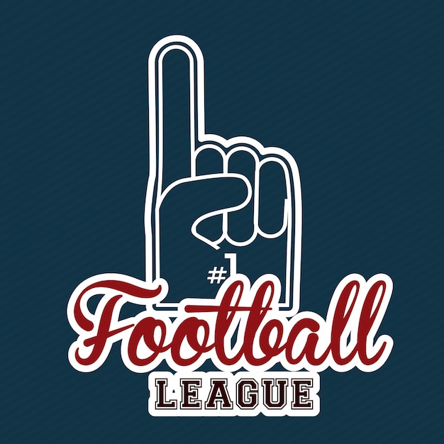 Vibrant #1 Football League Logo with Raised Hand Emblem | Jiffy Designs