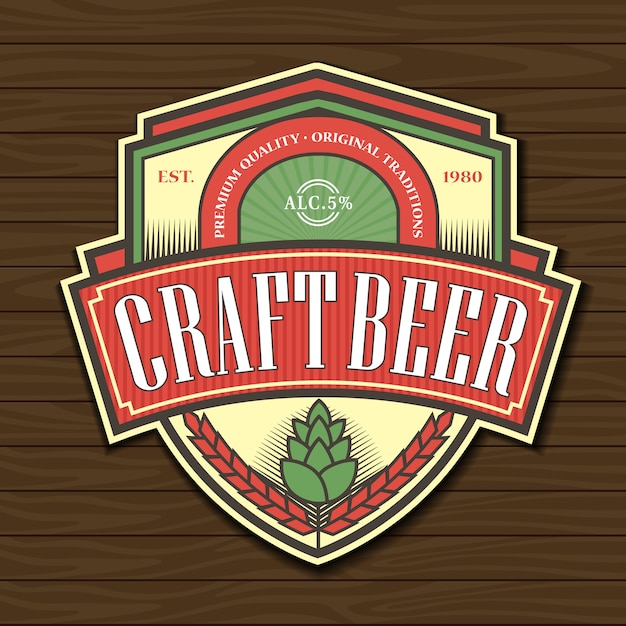 Vintage-Inspired Craft Beer Logo with Vibrant Design | Jiffy Designs
