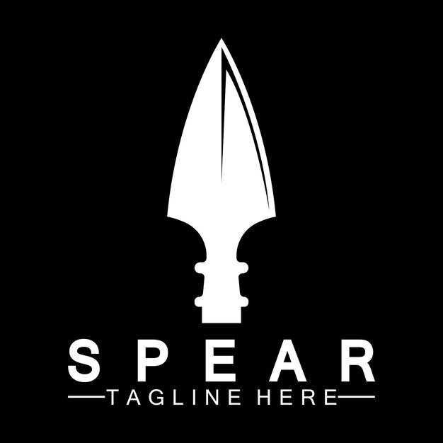 Elegant Spearhead Emblem with Customizable Tagline | Jiffy Designs