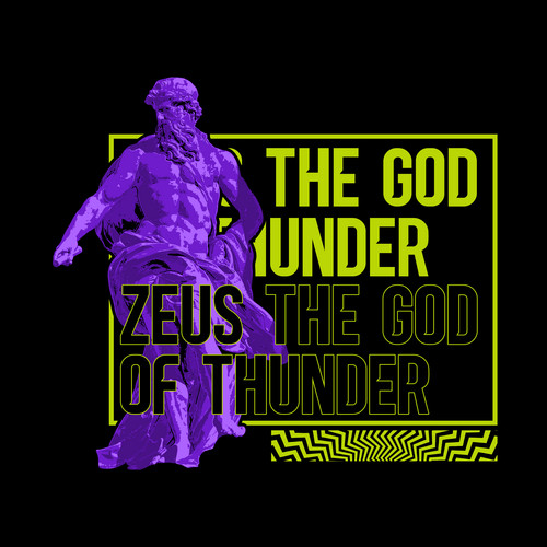 Streetwear Design God Zeus Statue Style | Jiffy Designs