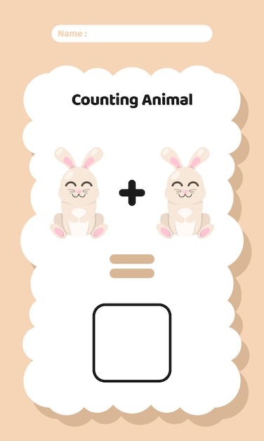 Adorable Bunnies Counting and Adding Fun Illustration | Jiffy Designs