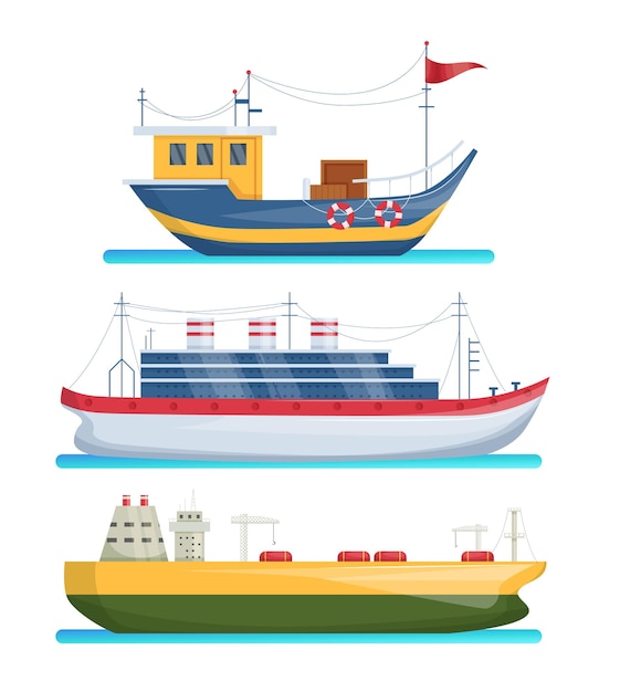 Vibrant Collection of Whimsical Nautical Vessels and Accessories ...