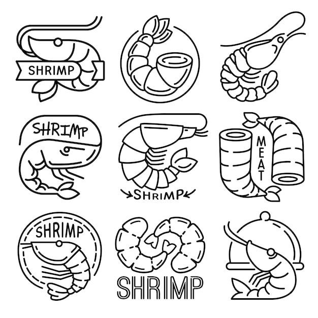 Diverse Shrimp Illustrations for Versatile Designs | Jiffy Designs