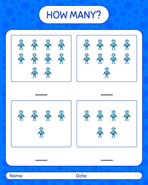 Counting Blue Cartoon Figures: A Fun Math Activity | Jiffy Designs