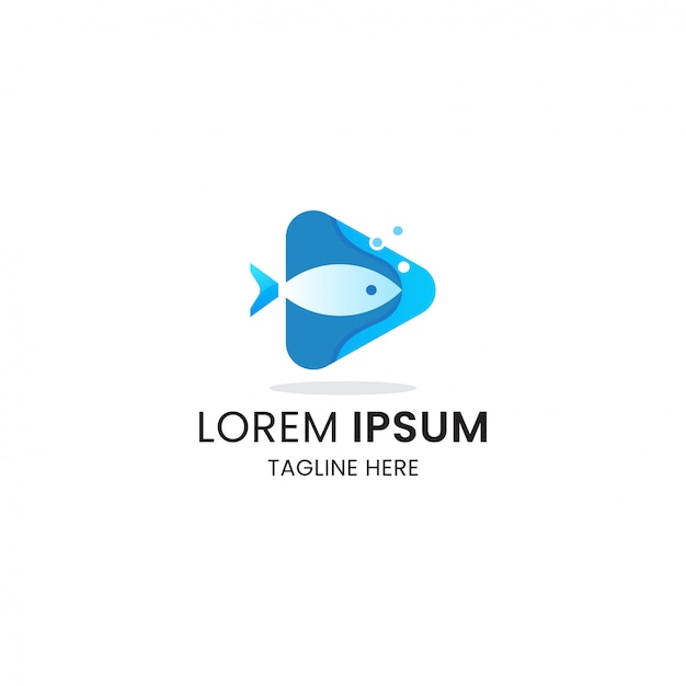 Vibrant Blue Fish Icon for Versatile Branding | Jiffy Designs