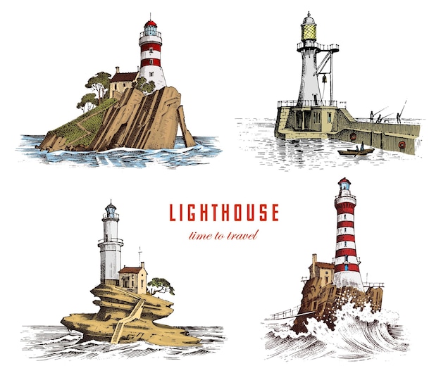 Diverse Lighthouse Designs for Coastal Branding and Decor | Jiffy Designs