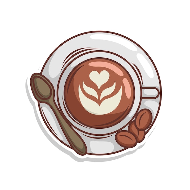 Artful Coffee Cup with Floral Latte Art | Jiffy Designs