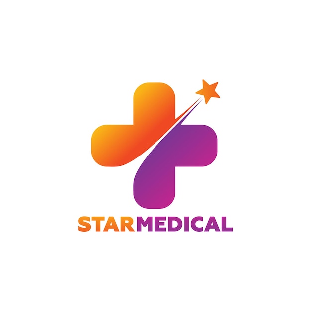 Vibrant Medical Symbol with Radiant Star Emblem | Jiffy Designs