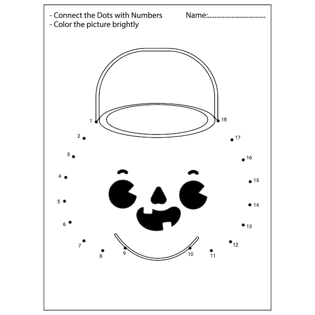 Cheerful Jack-o'-Lantern Dot-to-Dot Activity Sheet | Jiffy Designs