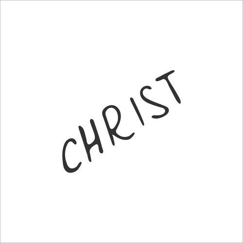 Hand Drawn Christian Inscription And Word Christ Isolated On White ...