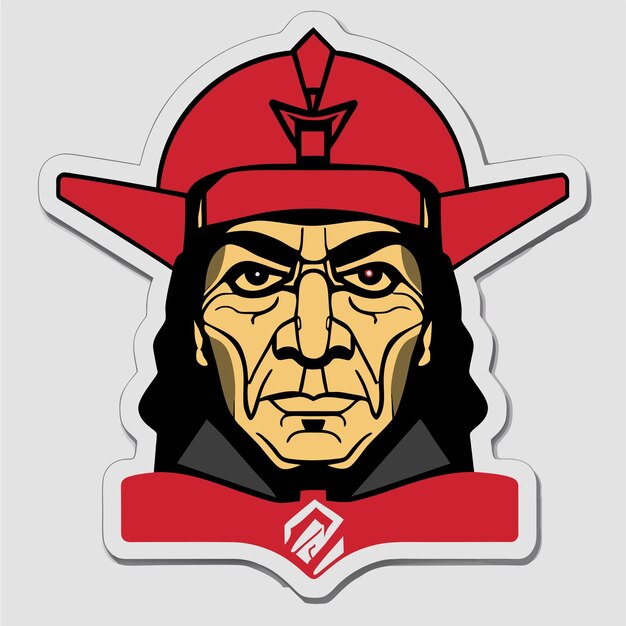 Striking Tribal Warrior Emblem with Intense Gaze | Jiffy Designs