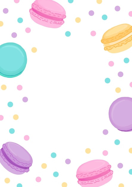 Delightful Macarons Adorning a Whimsical Polka Dot Background | Jiffy ...