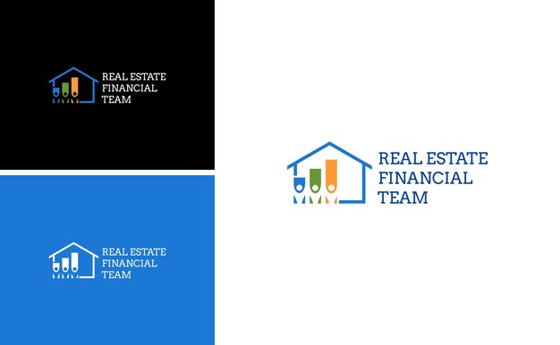 Vibrant Real Estate Financial Team Logo with Stylized House | Jiffy Designs