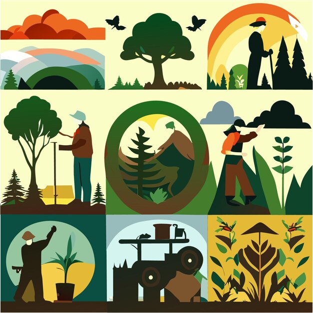 Vibrant Outdoor Scenes and Nature Illustrations Collection | Jiffy Designs