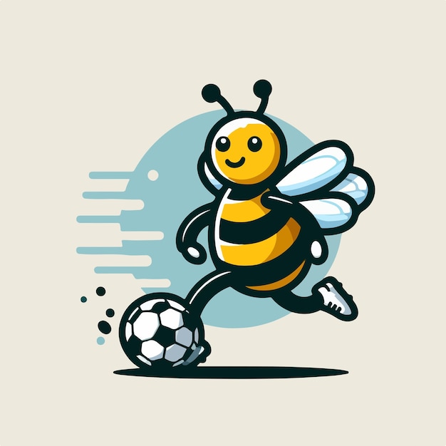 Buzzing Bee Kicks Soccer Ball with Vigor | Jiffy Designs